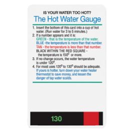 Hot Water Temperature Gauge Card
